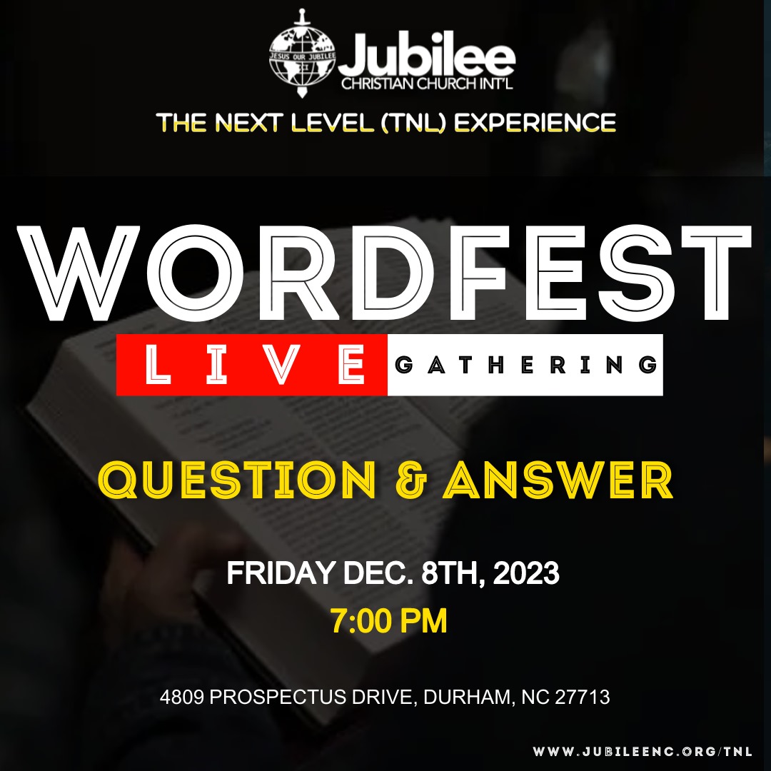 WORDFEST LIVE – The Next Level (TNL) Experience